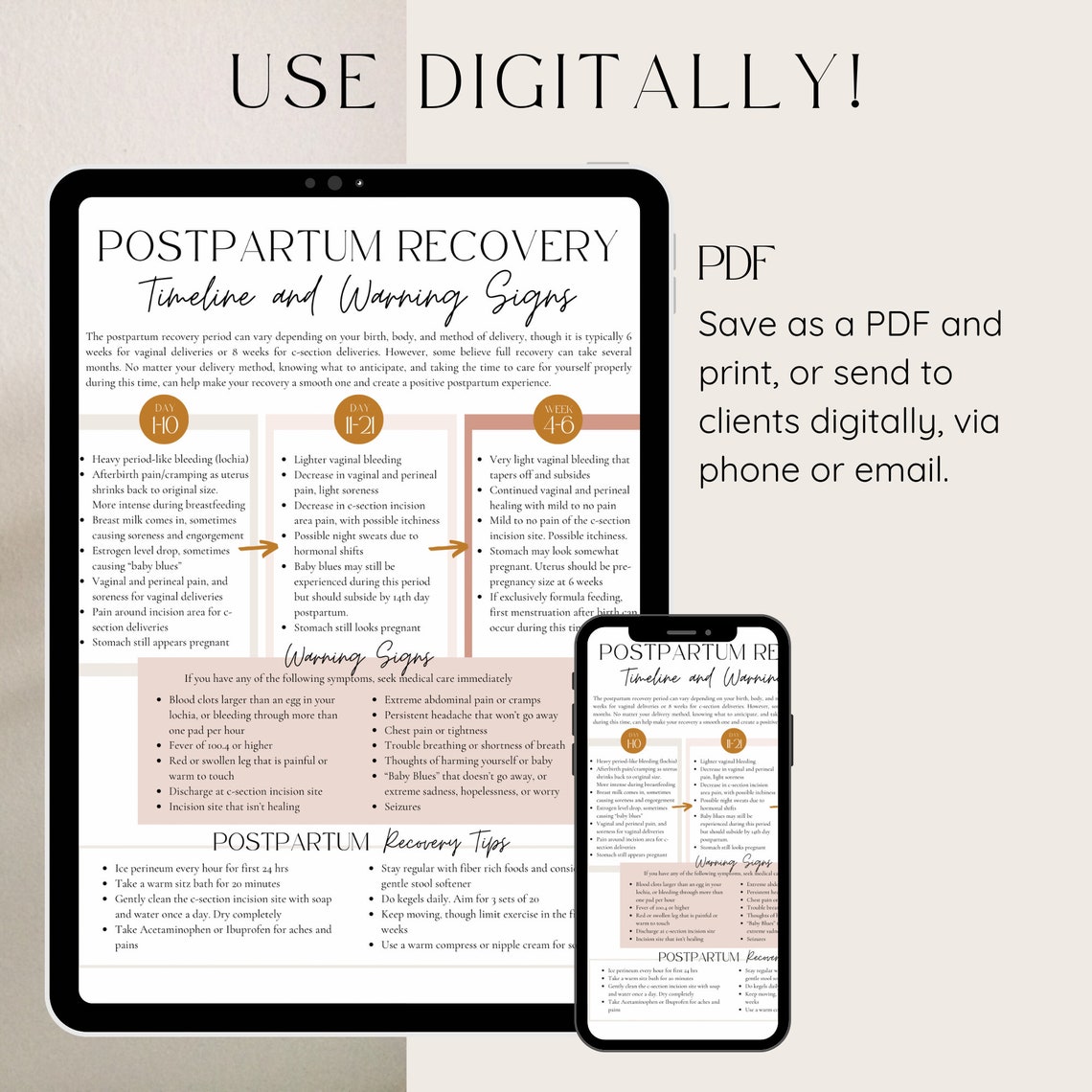 Postpartum Recovery Timeline, Postpartum Warning Signs, Postpartum ...