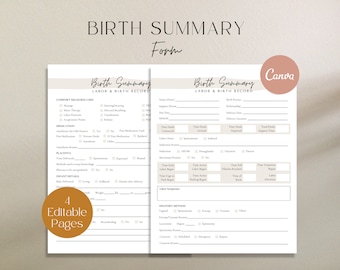 Birth Story, Birth Story Form for New Moms, Birth Planning, Birth Doula ...