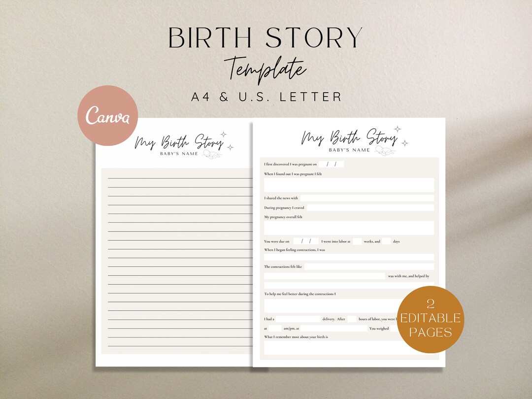 Birth Story, Birth Story Form for New Moms, Birth Planning, Birth Doula ...