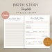 Birth Story, Birth Story Form for New Moms, Birth Planning, Birth Doula ...