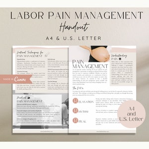Labor Pain Management Handout, Natural Pain Management, Labor Pain ...