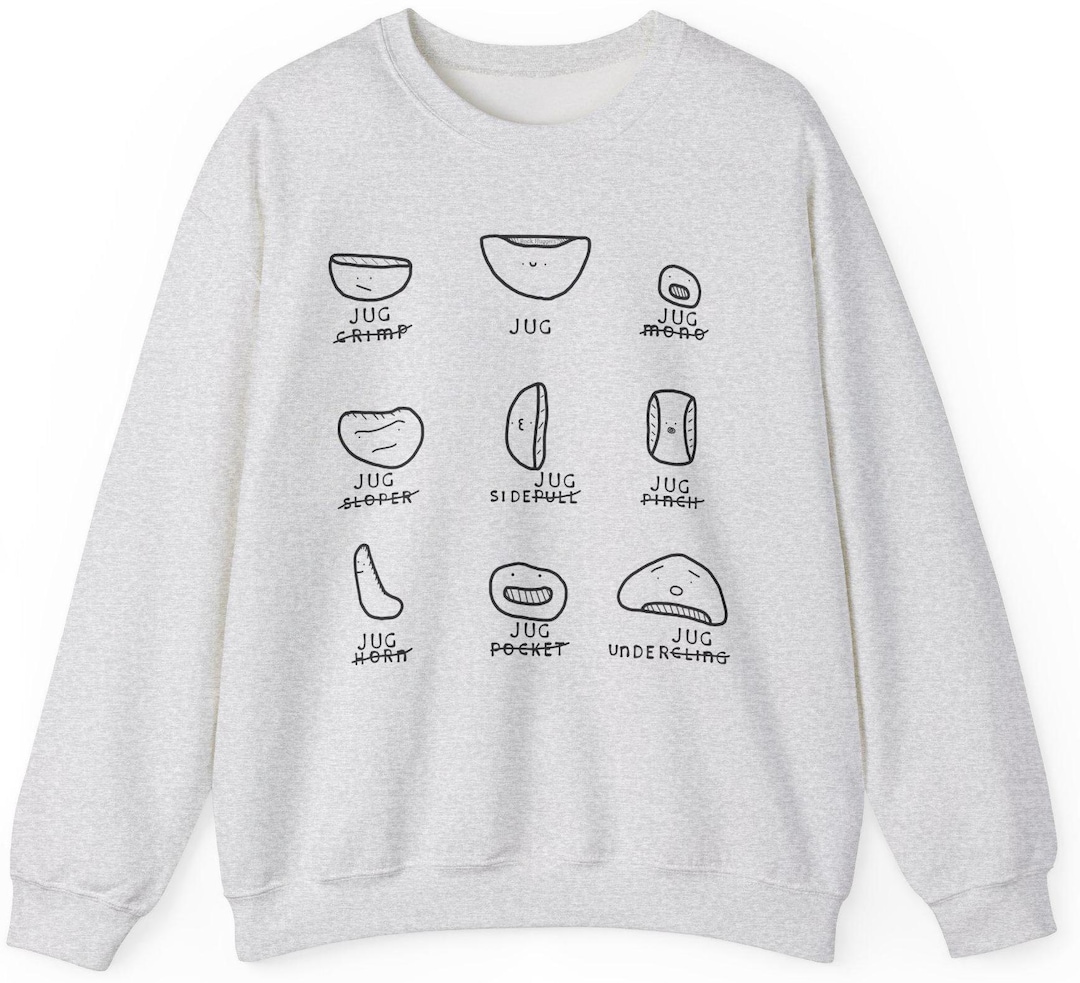 Rock Climbing Jugs Sweatshirt, Climber Gift, Bouldering Top, Climbing ...