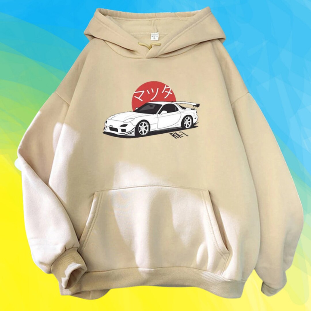 Japanese Car Hoodie, Oversized Hoodie, Harajuku, Embroidery Hoodie, Car Print Hoodie, Harajuku ...