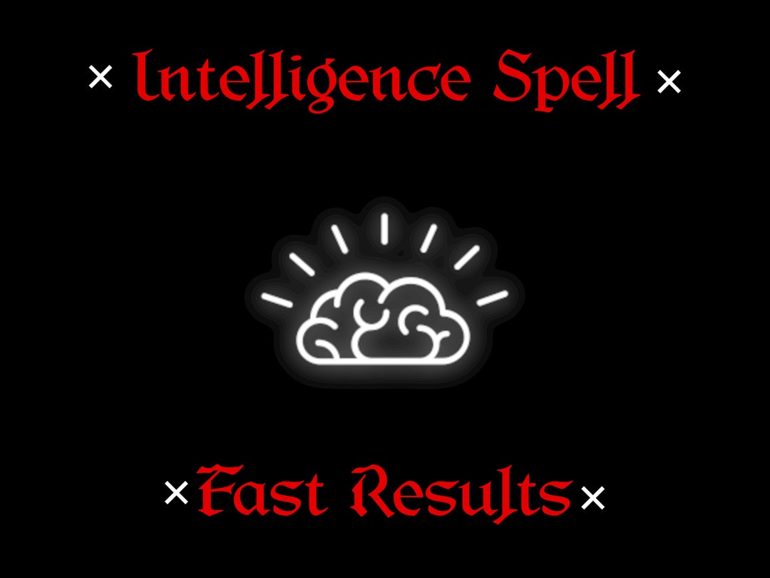 INTELLIGENCE SPELL Genius Spell, Get Smarter Spell, Good Grades Spell ...