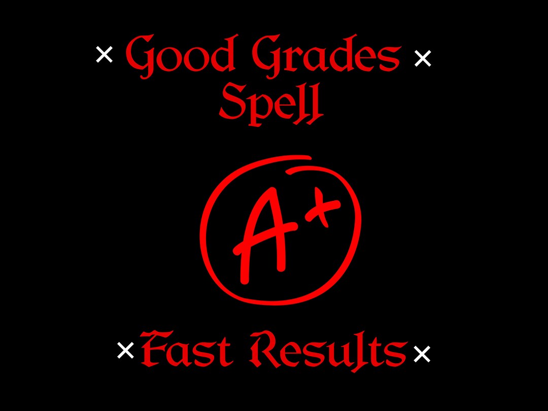 GOOD GRADES SPELL Academic Prowess, Pass Your Exams, Powerful Spell ...