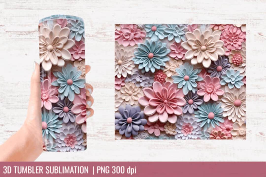 Floral Sublimation Tumbler Designs Wrap - Etsy