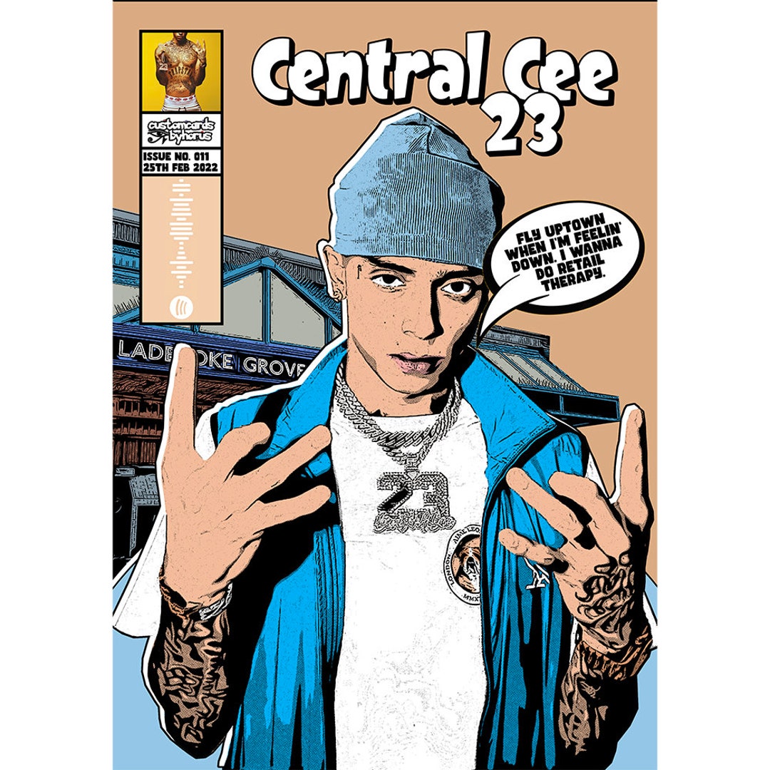 Central Cee Comic Book Style A4 Poster - Etsy