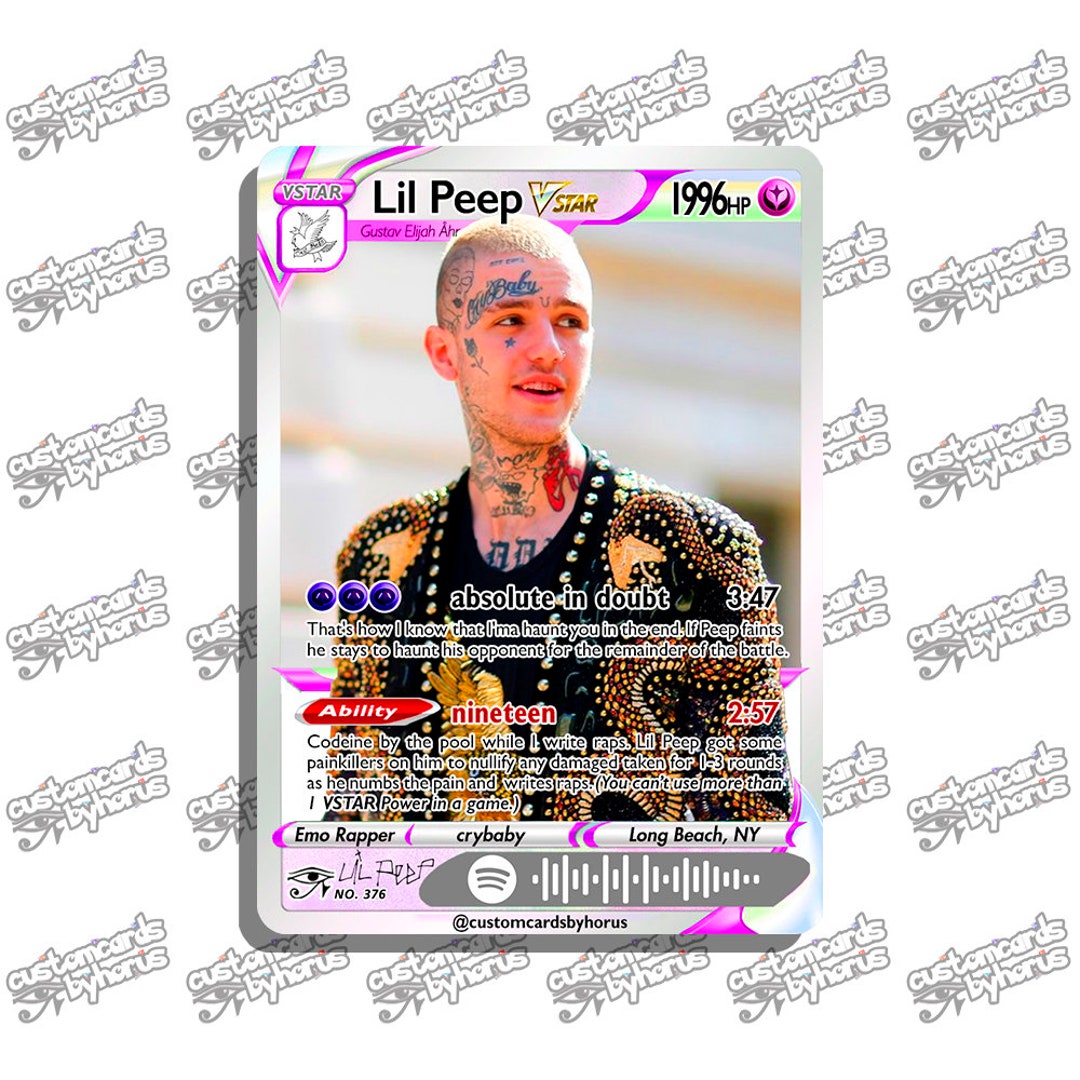 Lil Peep Crybaby Holographic Pokémon Trading Card GBC Gothboiclique - Etsy