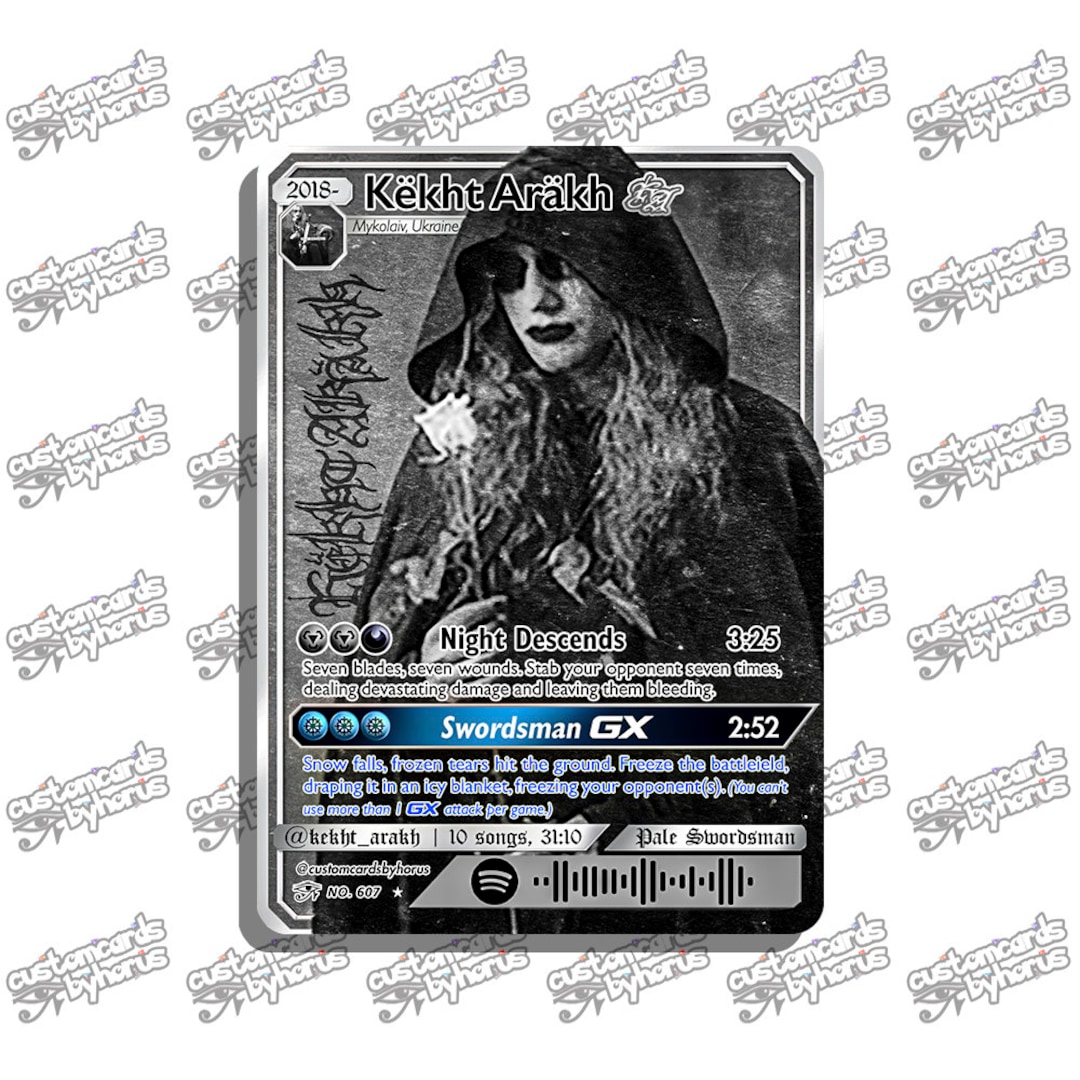 Kekht Arakh Holographic Pokémon Trading Card Black Metal - Etsy