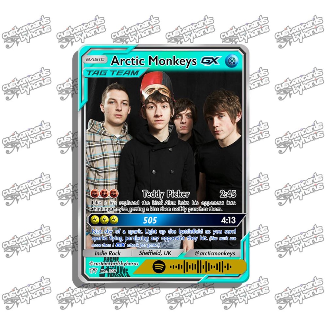 Arctic Monkeys Holographic Pokémon Trading Card Alex Turner - Etsy