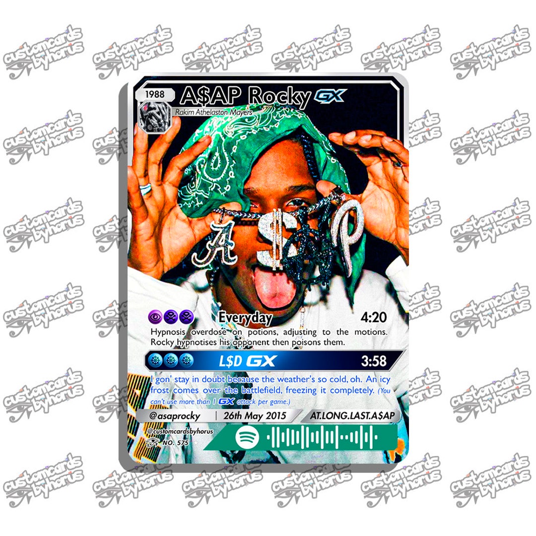 ASAP Rocky Holographic Pokémon Trading Card at Long Last Asap - Etsy