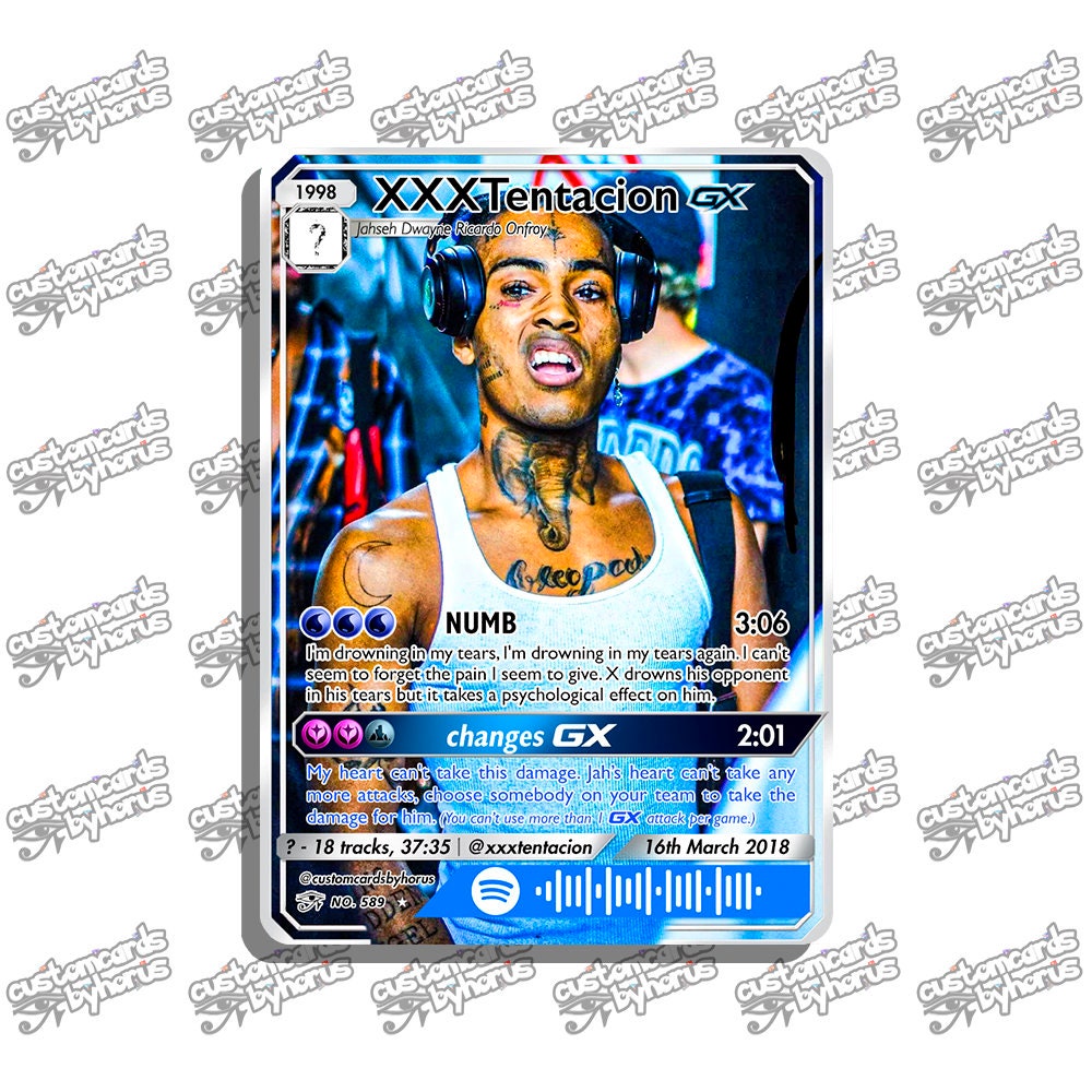 Xxxtentacion Holographic Pokémon Trading Card - Etsy