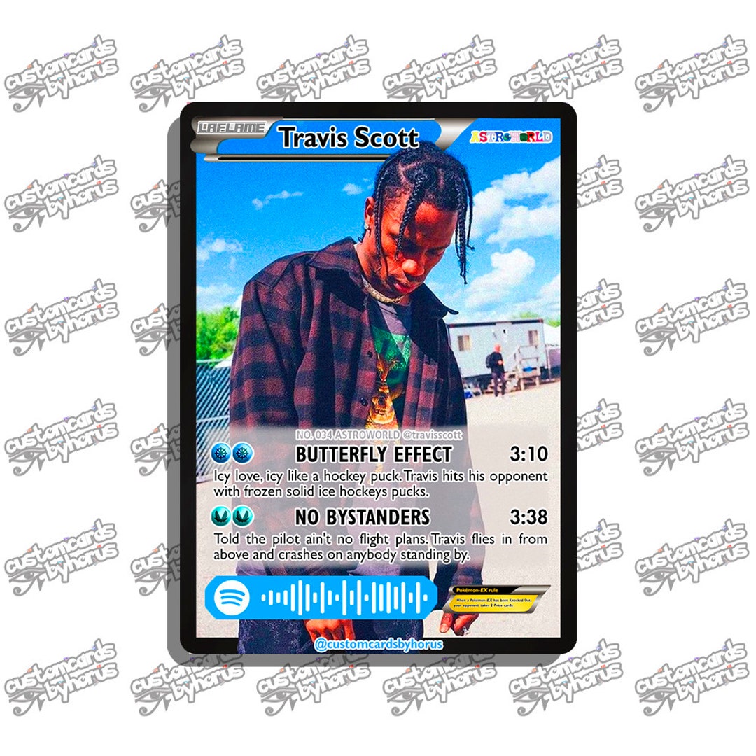 Travis Scott Holographic Pokémon Trading Card Laflame Astroworld Utopia ...