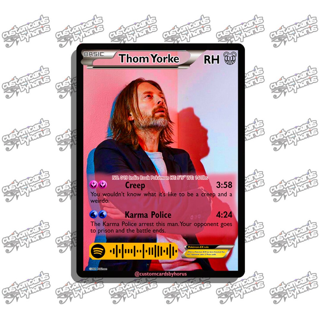 Thom Yorke Holographic Pokémon Trading Card Radiohead - Etsy
