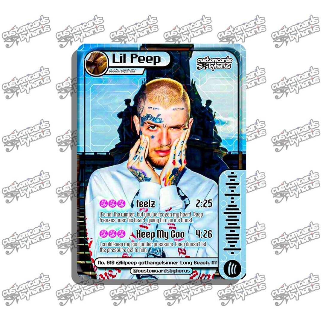 Lil Peep Holographic Pokémon Trading Card GBC Gothboiclique - Etsy