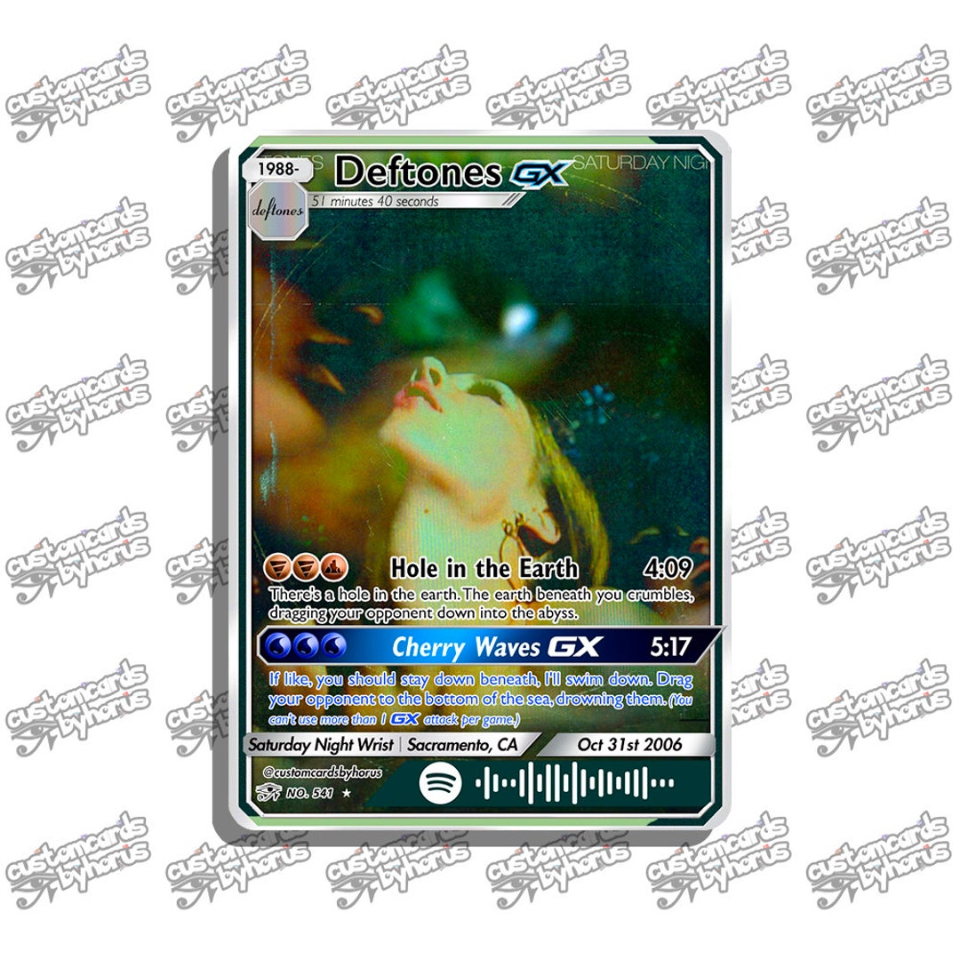 Deftones Holographic Pokémon Trading Card Saturday Night Wrist - Etsy
