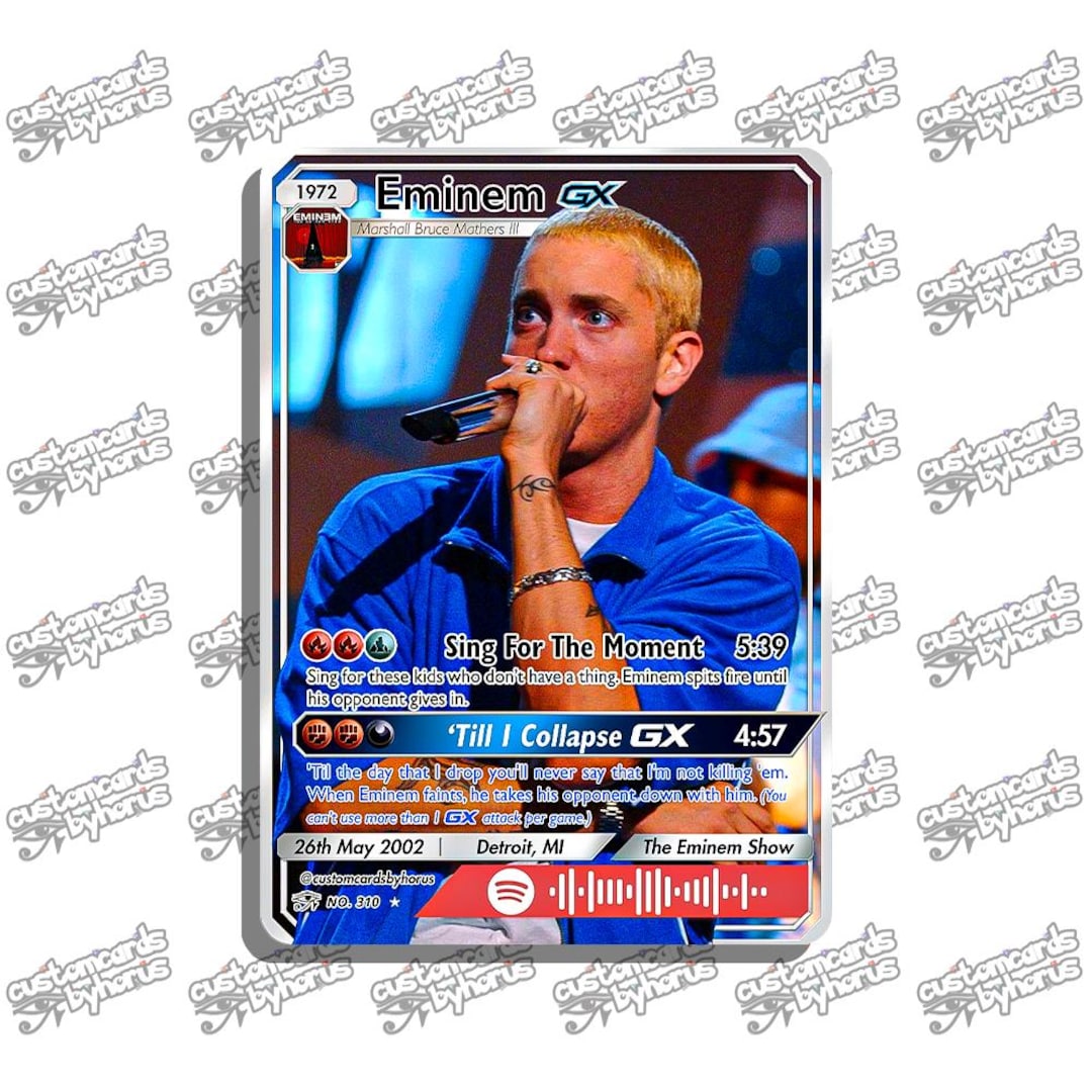 Eminem Holographic Pokémon Trading Card the Eminem Show Slim Shady ...
