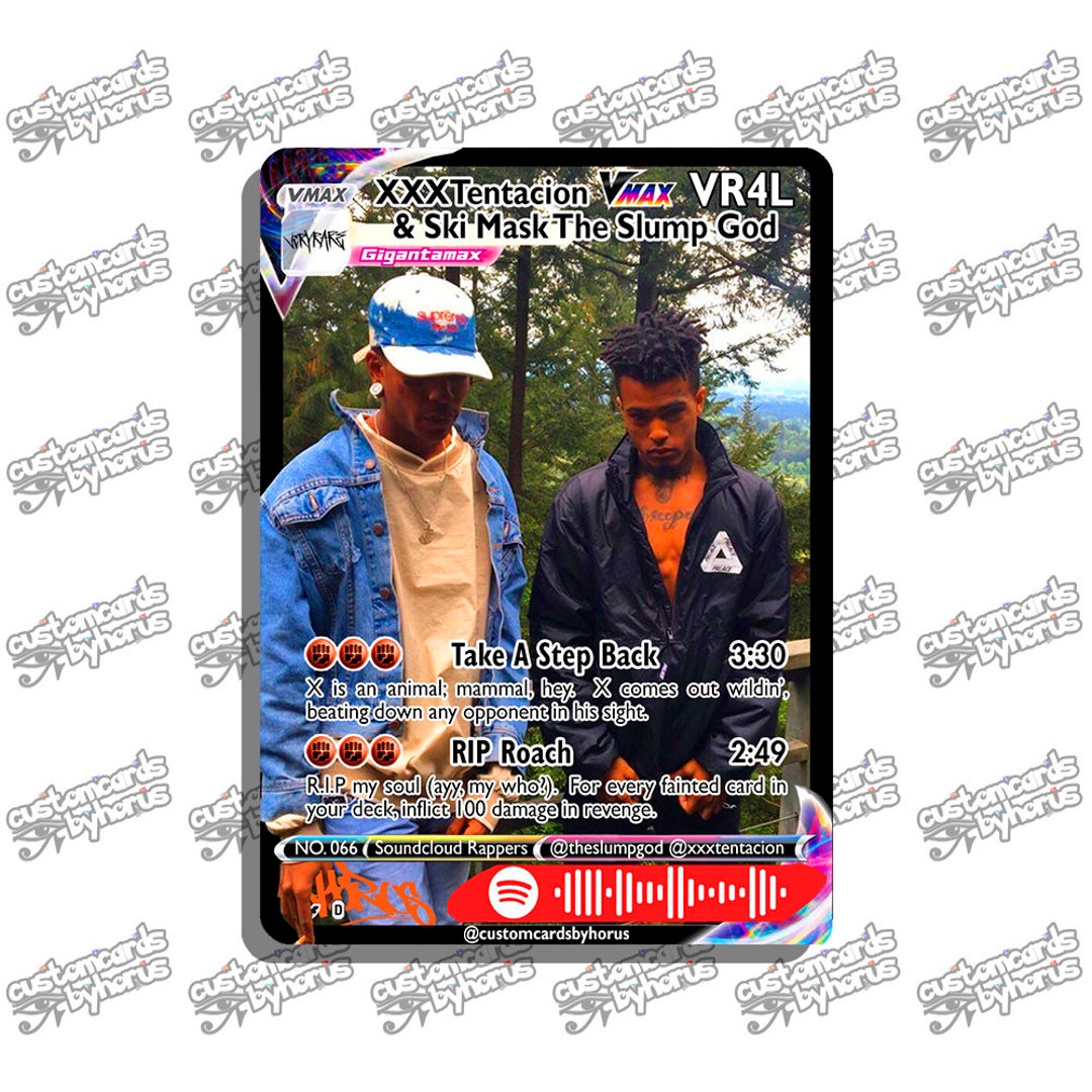Xxxtentacion & Ski Mask the Slump God Holographic Pokémon Trading Card ...