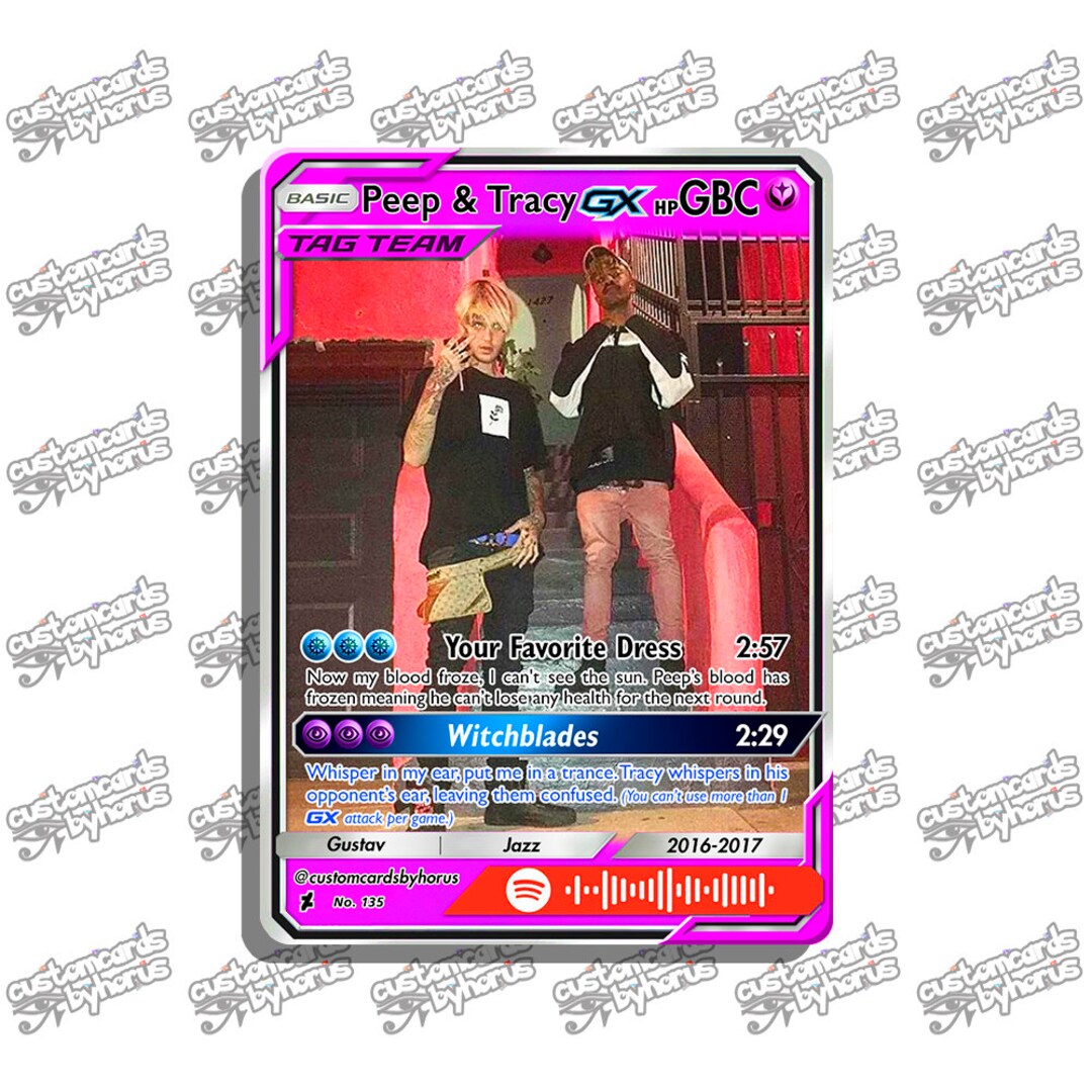 Lil Peep & Lil Tracy Holographic Pokémon Trading Card - Etsy