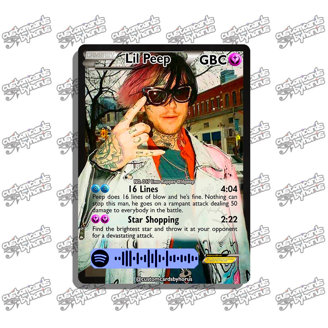 Lil Peep Holographic Pokémon Trading Card Star Shopping - Etsy
