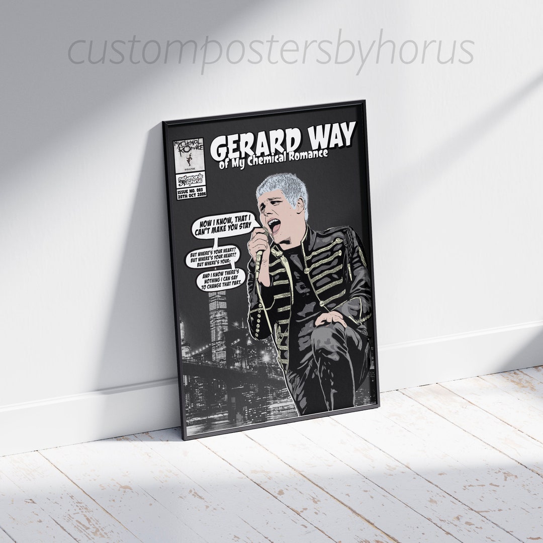 Gerard Way Comic Book Style A4 Poster My Chemical Romance - Etsy Australia