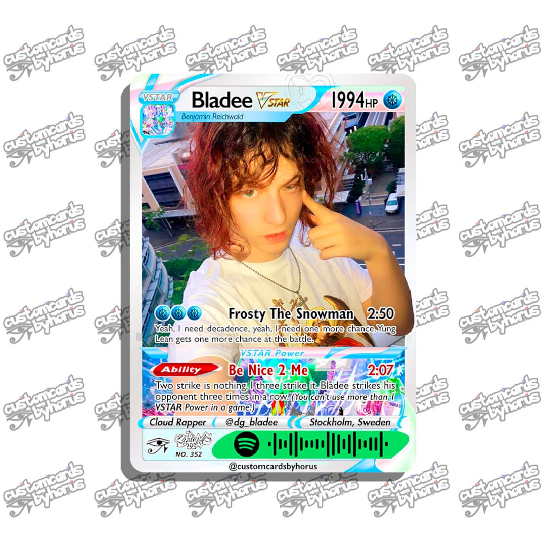 Bladee Icedancer Holographic Pokémon Trading Card Drain Gang - Etsy
