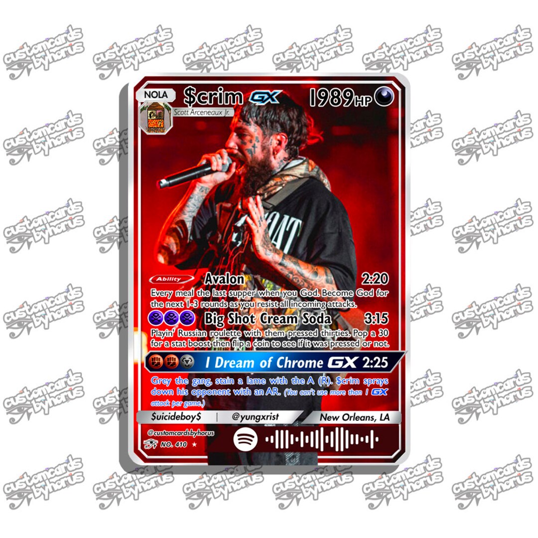 Scrim Suicideboys Holographic Pokémon Trading Card G59 Wetto - Etsy