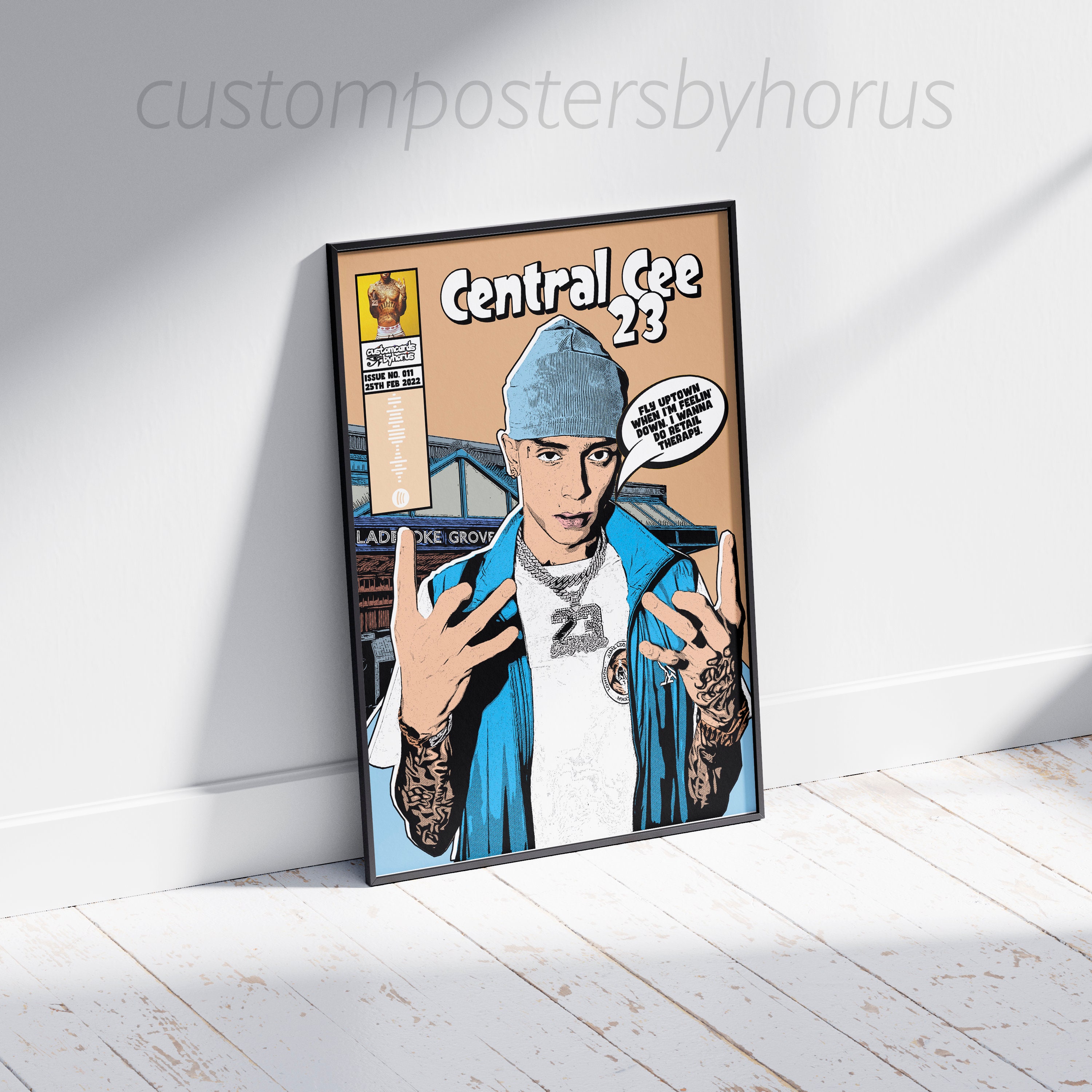 Central Cee Comic Book Style A4 Poster - Etsy