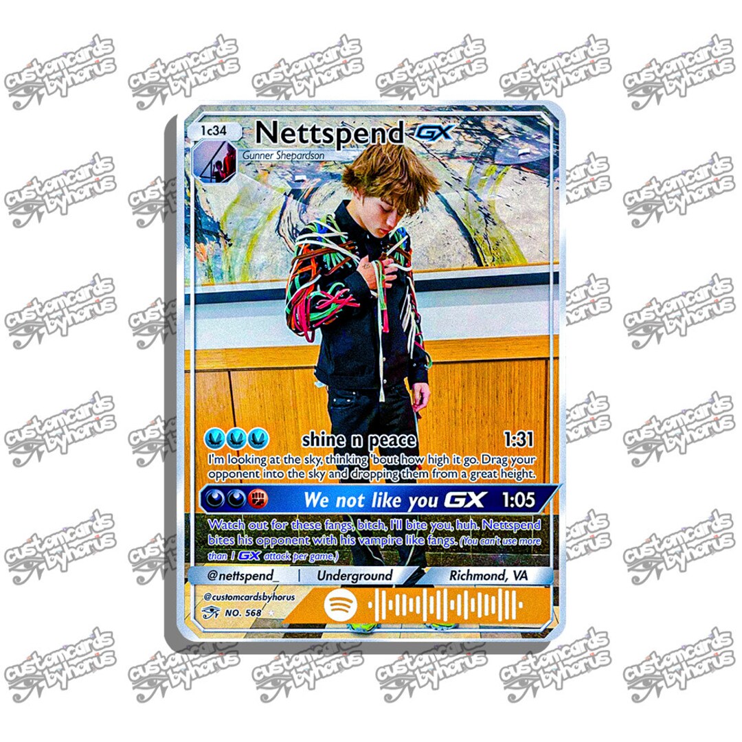 Nettspend Holographic Pokémon Trading Card 1c34 Rage Rap Opium - Etsy