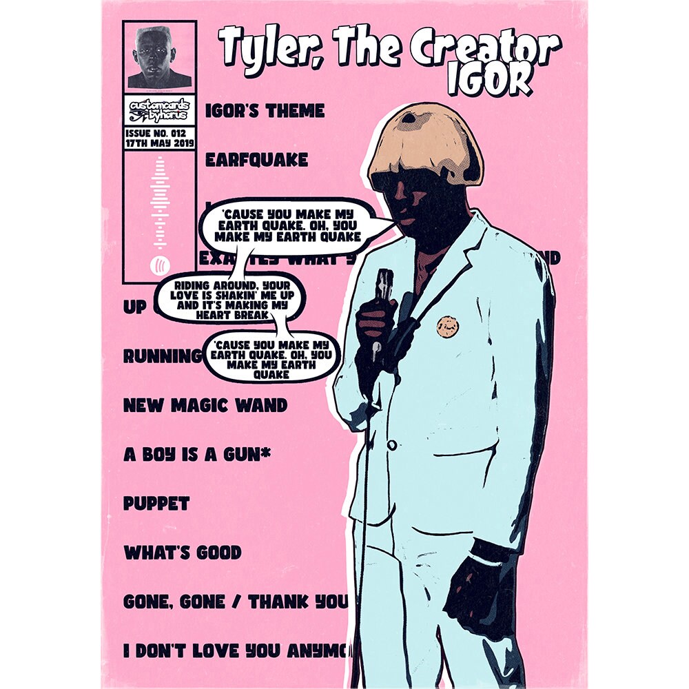 Tyler the Creator Comic Book Style A4 Poster IGOR - Etsy