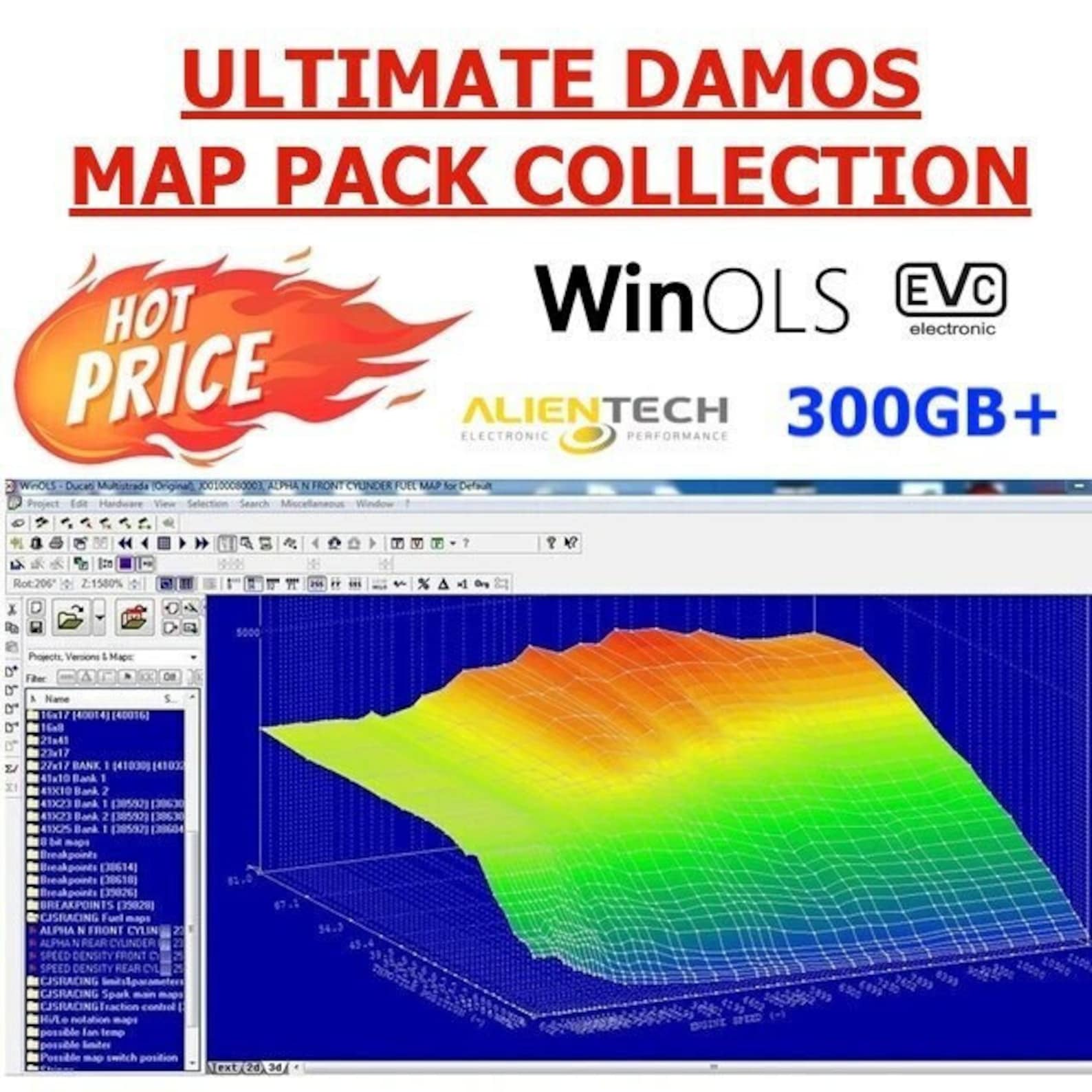 Ultimate DAMOS MAP-PACK Collection for Use With Winols, Ecu Titanium ...