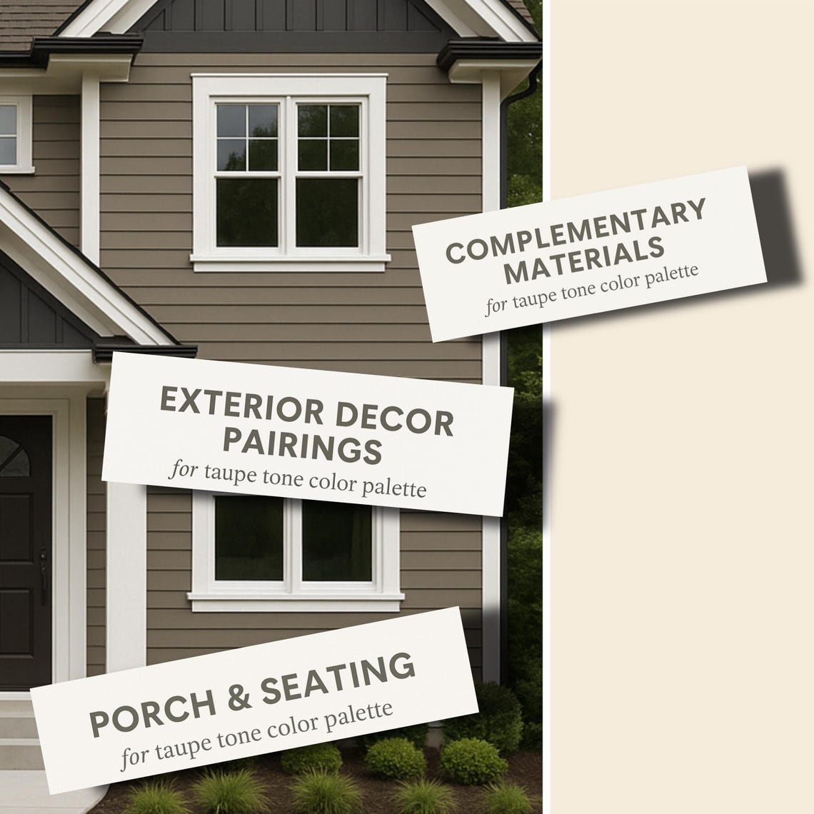 Earthy Green & Neutral Exterior House Color Scheme | Sherwin-williams ...