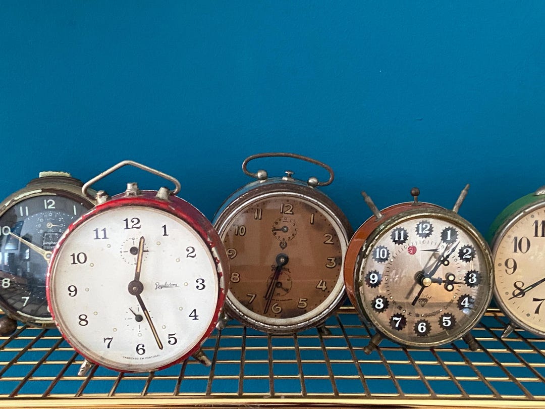 Vintage Collection of 5 Alarm Clocks – 1950s to 1970s Modernist Design ...