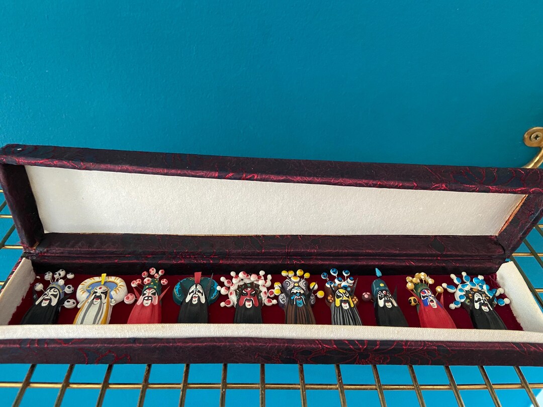 Miniature Chinese Opera Mask Set (10 Pcs) - Etsy