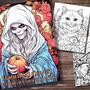 15 Witch Coloring Pages, Haunted Coven Printable Coloring Pages for ...