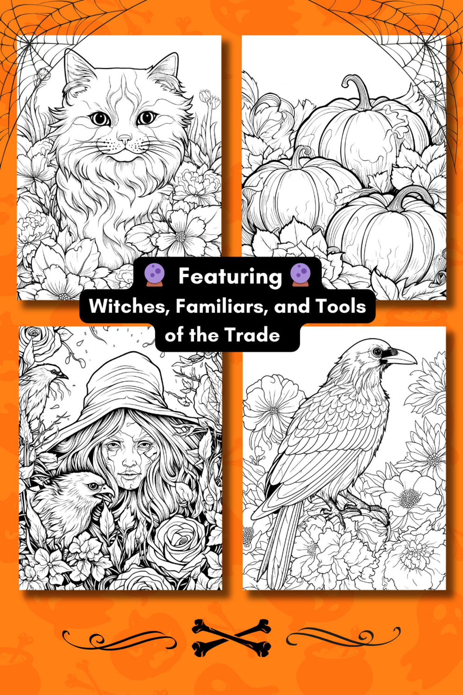 15 Witch Coloring Pages, Haunted Coven Printable Coloring Pages for ...