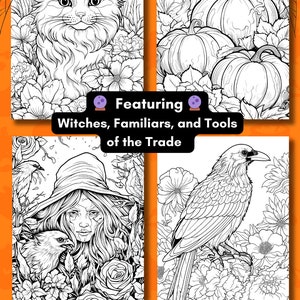 15 Witch Coloring Pages, Haunted Coven Printable Coloring Pages for ...