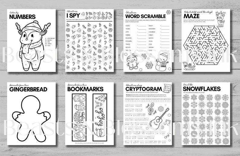 35 Christmas Activities for Kids, Printable Christmas Coloring and ...