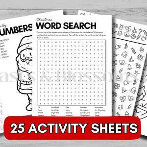 35 Christmas Activities for Kids, Printable Christmas Coloring and ...