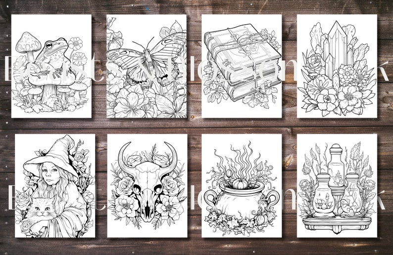 15 Witch Coloring Pages, Haunted Coven Printable Coloring Pages for ...