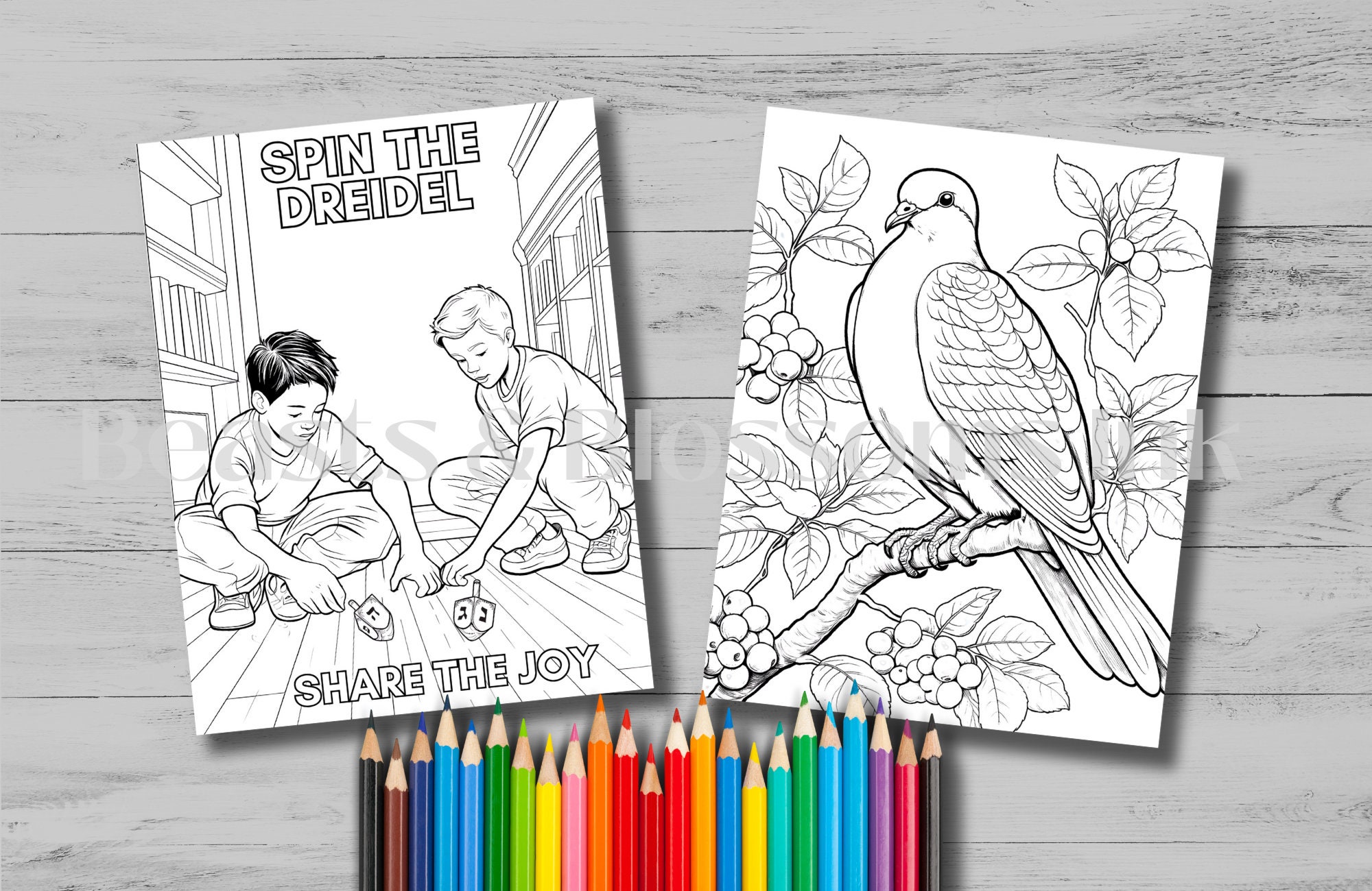 Hanukkah Activity Pack for Kids, 20 Printable Activity Pages, Digital ...