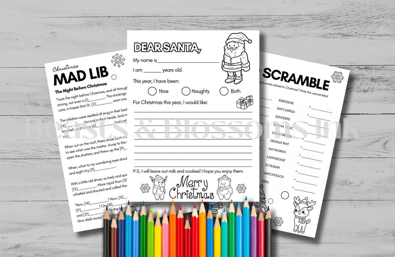 35 Christmas Activities for Kids, Printable Christmas Coloring and ...