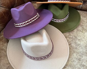 Premium Quality Best Seller Vegan Felt Fedora Hat With Wide, Stiff ...