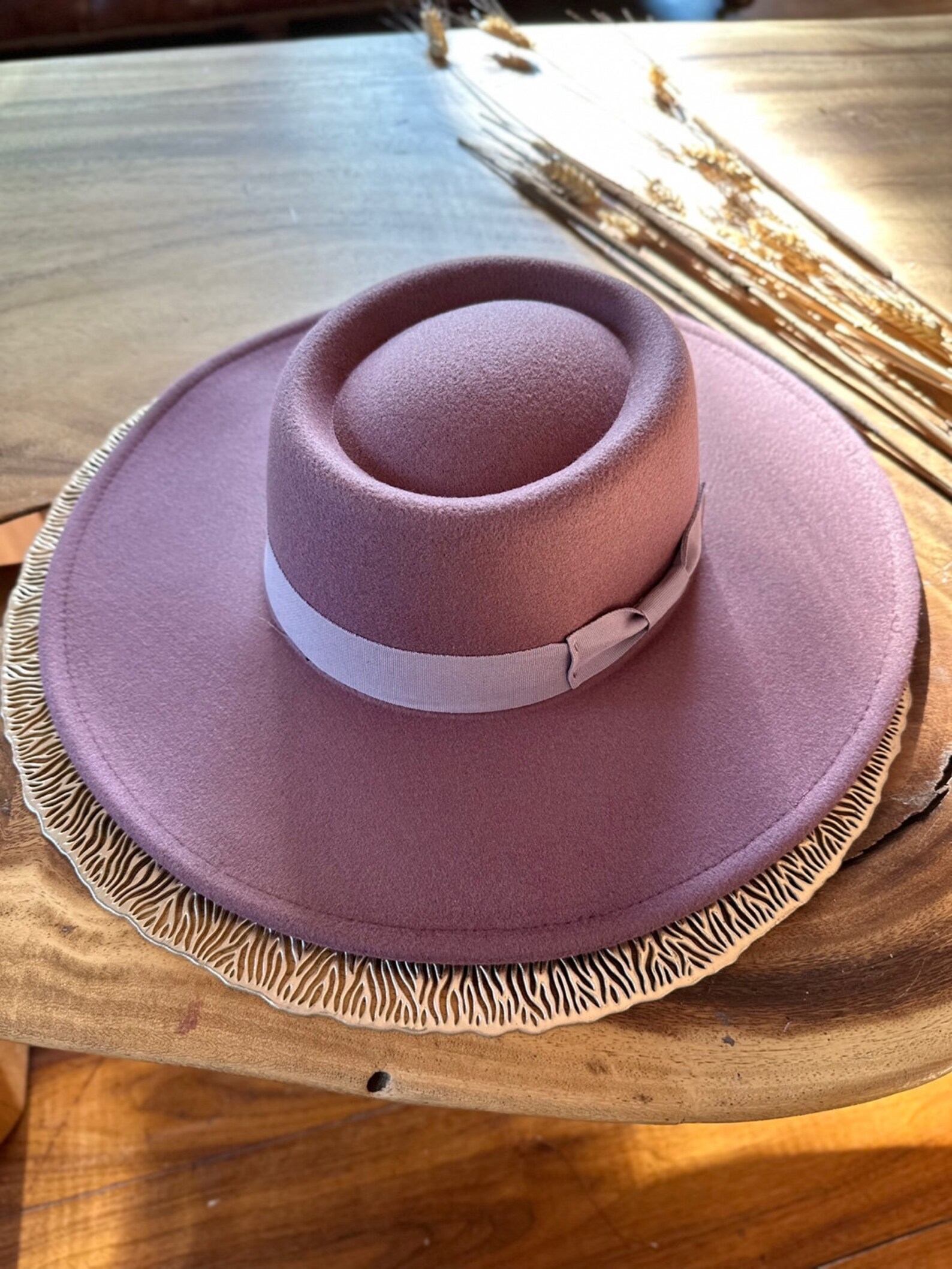 Vegan Felt Panama Hat: Wide Brim, Leather-look Band, Adjustable 57cm - Etsy