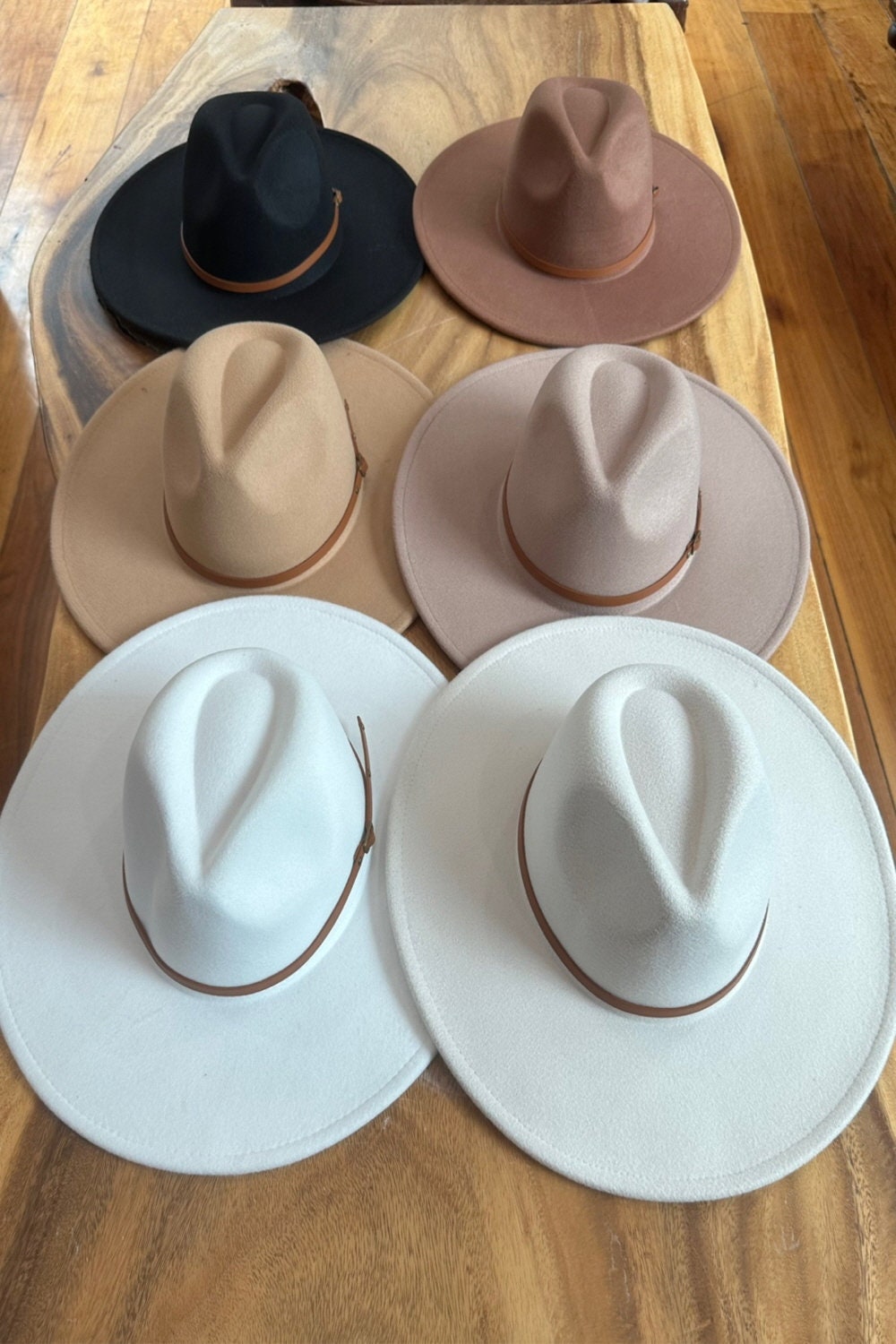 Vegan Felt Panama Hat: Wide Brim Fedora With Skinny Belt - Etsy