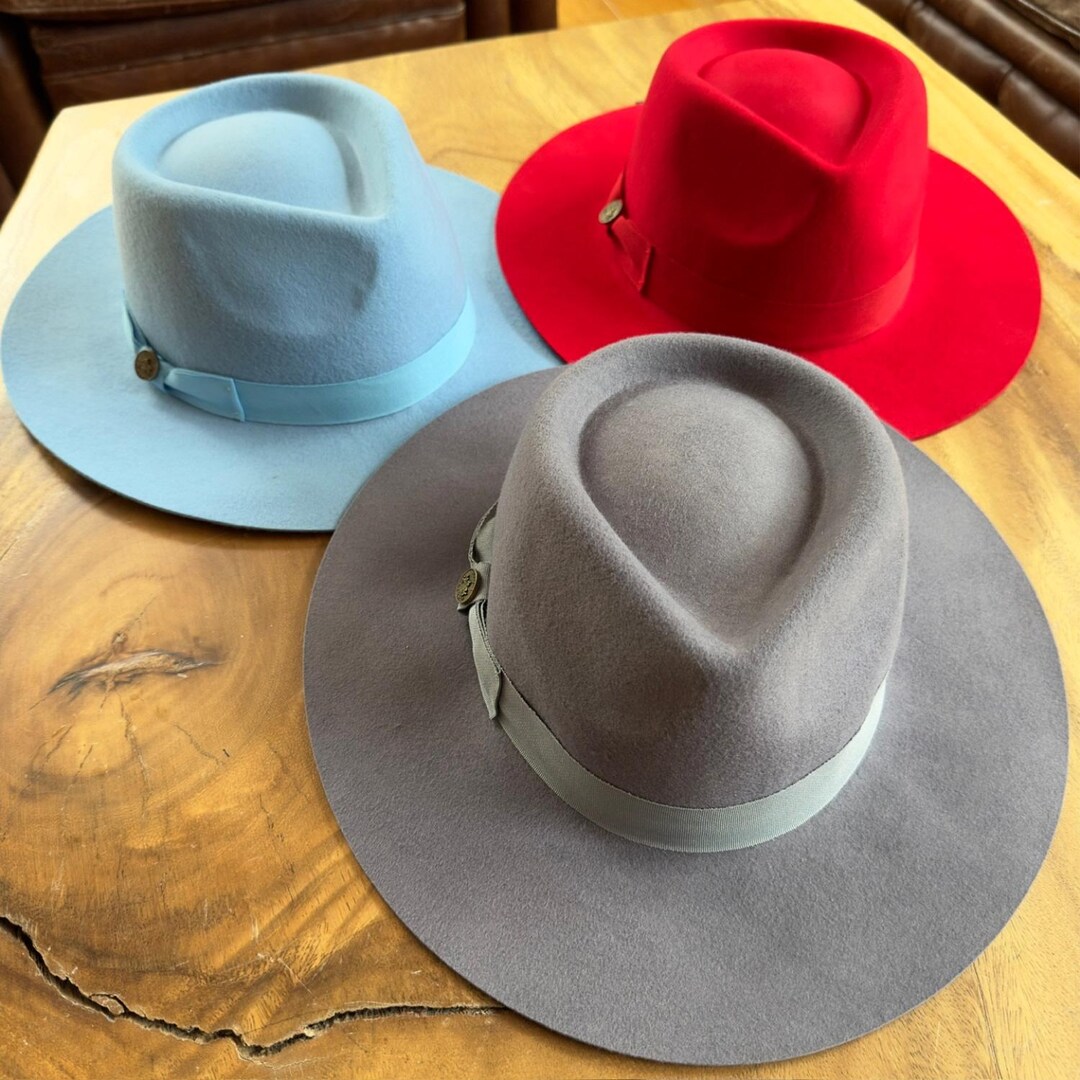 Australian Wool Rancher Hat With Hand-finished Bow - Etsy