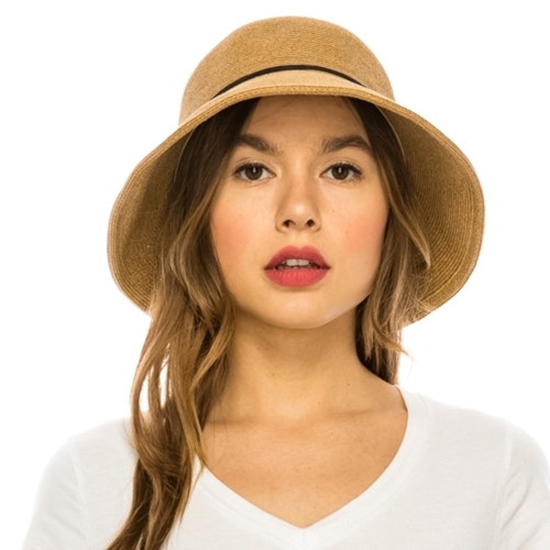 Elegant, Face-framing Bucket Sun Hat With a Downward Sloping Brim That ...