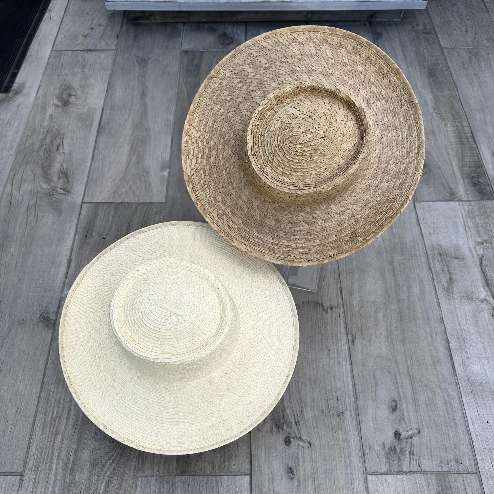 Handmade Palm Leaf Panama Hat: UPF 50+ Flat Brim Summer Headwear - Etsy