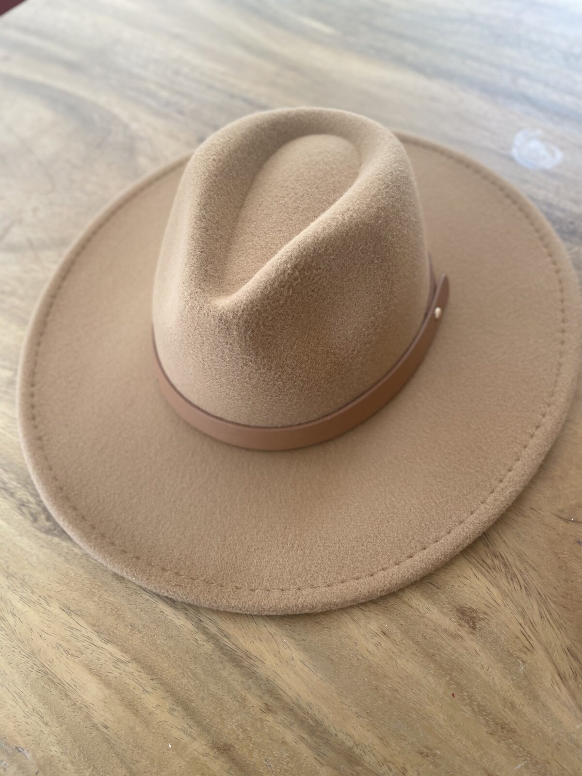 Vegan Felt Panama Hat: Wide Brim Fedora With Removable Belt - Etsy