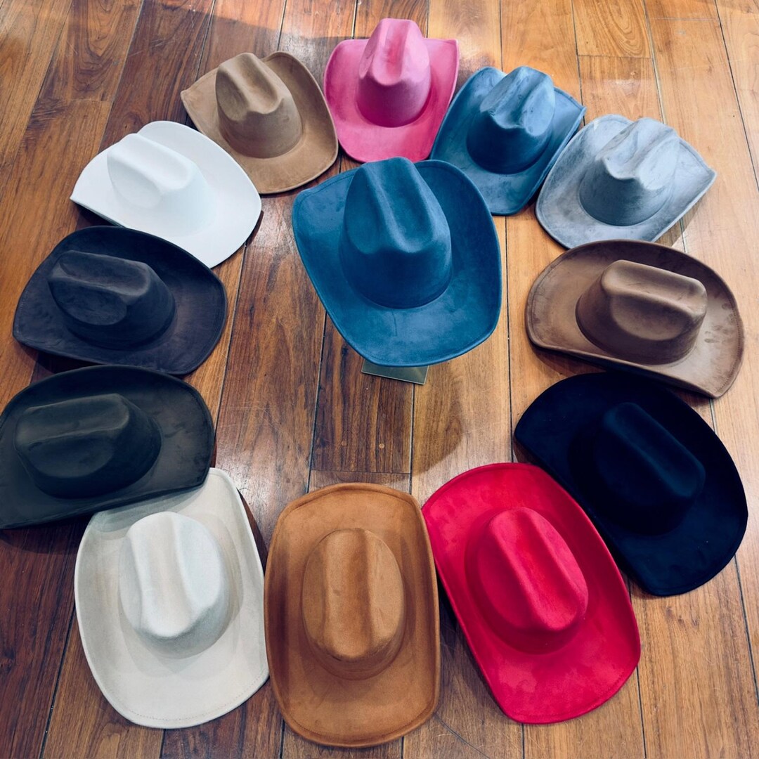 Vegan Suede Cattleman Cowboy Hat - Etsy